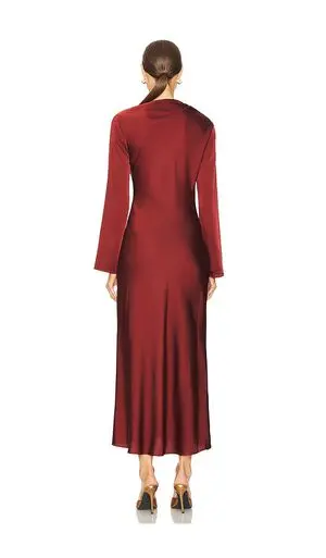 Astr The Label Catriona Asymmetrical Satin Dress