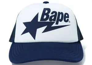A BATHING APE Bape Trucker Cap Navy