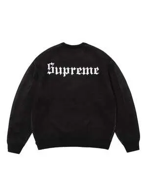 Supreme Intarsia Knit Sweater - Black