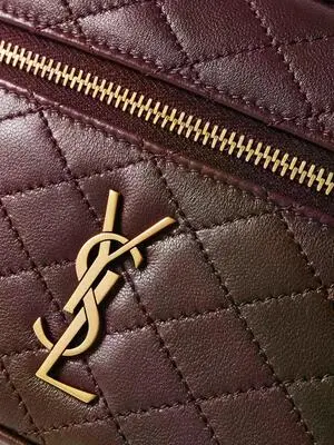 Saint Laurent Gaby Vanity Shoulder Bag - Burgundy