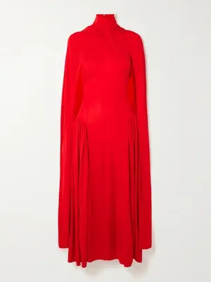 16Arlington Rao Cape-effect Stretch-jersey Midi Dress