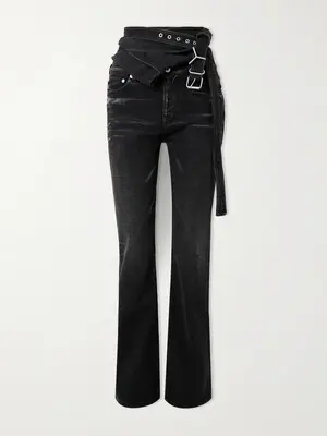 Y/project Belted Bleached Flared Jeans