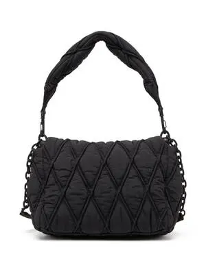 DIESEL® Charm-d Shoulder Bag In Quilted Nylon - Black
