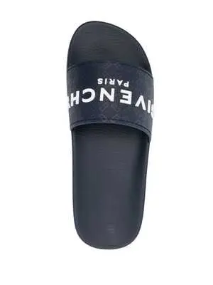 Givenchy Monogram Slide Sandals - Blue