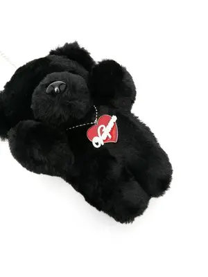 Vaquera Teddy Bear Keychain In Black - 10% Off | Editorialist