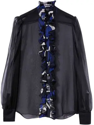 Emilio Pucci Ruffled Silk Shirt