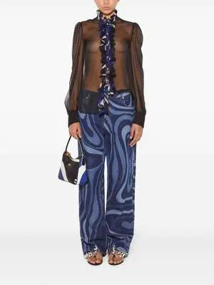 Emilio Pucci Ruffled Silk Shirt