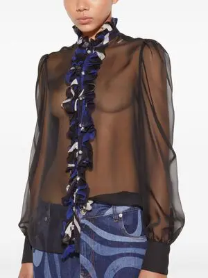 Emilio Pucci Ruffled Silk Shirt