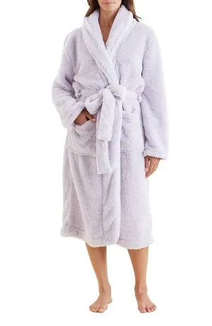 PAPINELLE Cosy Plush Mid Length Robe - Misty Lilac