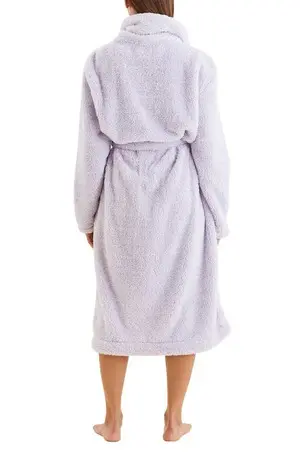 PAPINELLE Cosy Plush Mid Length Robe - Misty Lilac