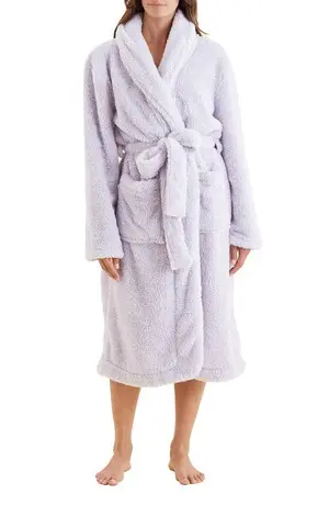 PAPINELLE Cosy Plush Mid Length Robe - Misty Lilac