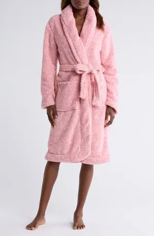 PAPINELLE Cosy Plush Mid Length Robe Strawberry