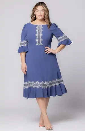KIYONNA Villa Lace-trim Cocktail Dress