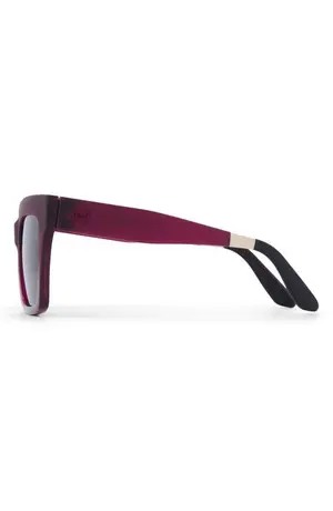 Toms Adelaide 52mm Gradient Square Sunglasses - Midnight Plum Crystal Fade