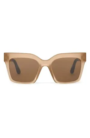 Toms Adelaide 52mm Gradient Square Sunglasses - Oatmilk Crystal Fade/ Brown