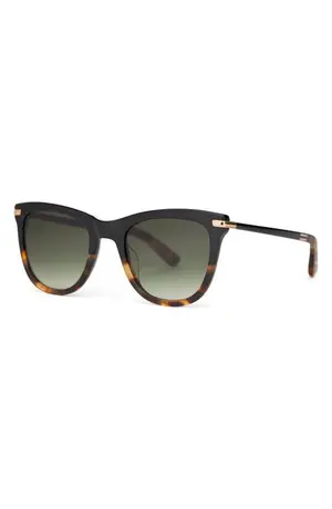 Toms Victoria 53mm Square Sunglasses - Black Tort Fade/ Shiny Gold