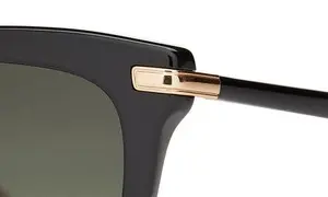Toms Victoria 53mm Square Sunglasses - Black Tort Fade/ Shiny Gold