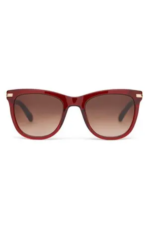 Toms Victoria 53mm Square Sunglasses - Rosewood Crystal/ Shiny Gold