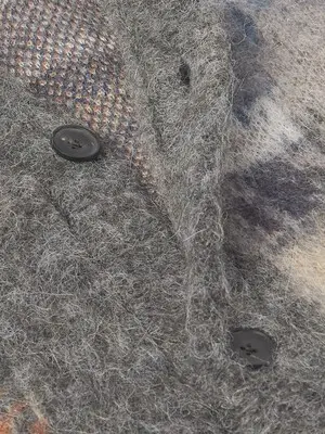 Mr P. Brushed Jacquard-knit Cardigan
