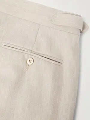 STOFFA Straight-leg Pleated Cashmere Trousers