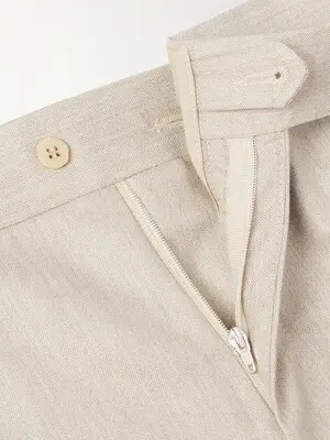 STOFFA Straight-leg Pleated Cashmere Trousers