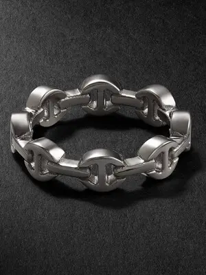 Hoorsenbuhs Dame Tri-link 18-karat White Gold Ring