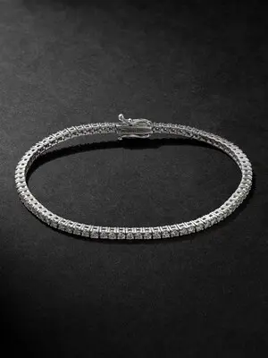ALEX MOSS 14-karat White Gold Diamond Tennis Bracelet - Silver