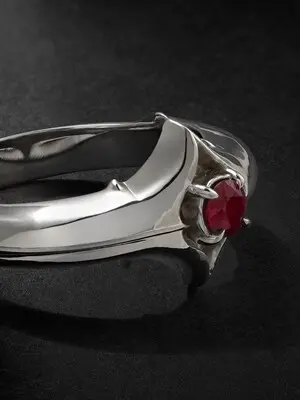 ALEX MOSS Saber 14-karat White Gold Ruby Ring