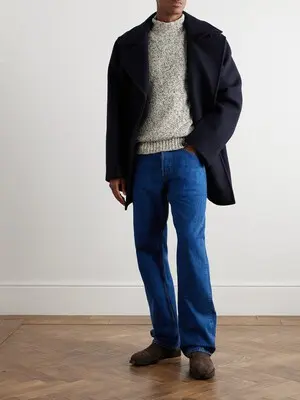 UMIT BENAN Ribbed Cotton And Cashmere-blend Rollneck Sweater