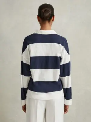 REISS Abigail Striped Cotton Jumper