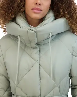 KENNETH COLE Hooded Puffer Coat - Sage