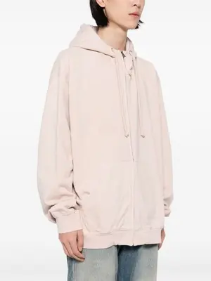 MAISON MARGIELA Logo-embroidered Hoodie - Pink