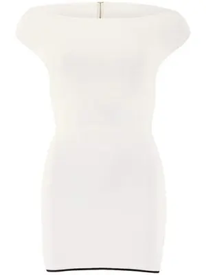 Jacquemus La Mini Robe Maille Noiva Dress - White