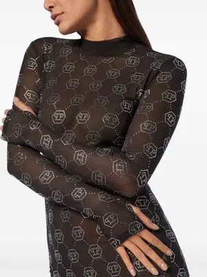 Philipp Plein Monogram Tulle Dress
