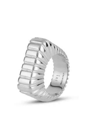 IVI Gaia Rhodium-plated Signet Ring
