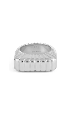 IVI Gaia Rhodium-plated Signet Ring