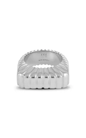 IVI Gaia Rhodium-plated Signet Ring