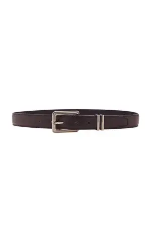 BEN-AMUN Python-Effect Leather Belt Brown