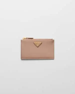 Prada Saffiano Leather Card Holder - Powder Pink