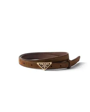 Prada Suede Belt - Brown