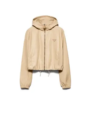 Prada Nappa Leather Hooded Jacket - Neutral