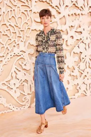 Ulla Johnson The Brigette Midi Skirt - Danube