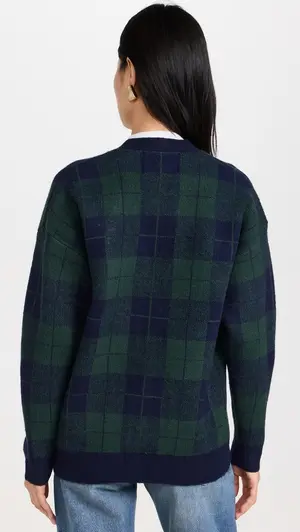 English Factory Check Cardigan