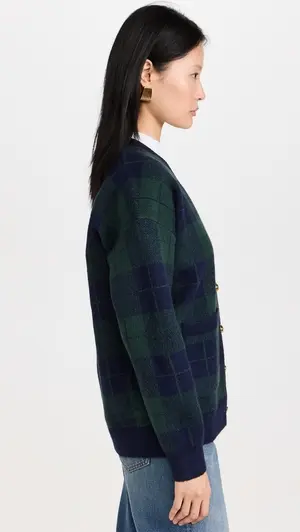English Factory Check Cardigan