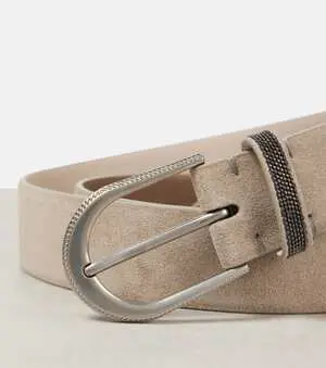 Brunello Cucinelli Monili Leather Belt - White