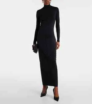 Wardrobe.NYC Knitted Maxi Dress - Black