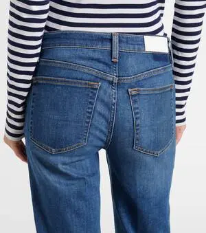 RE/DONE Stove Pipe Mid-rise Straight Jeans