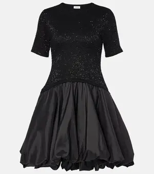Simkhai Kenz Ruffled Taffeta Mini Dress