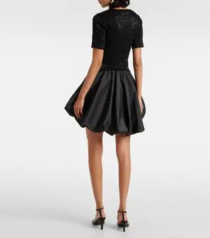 Simkhai Kenz Ruffled Taffeta Mini Dress