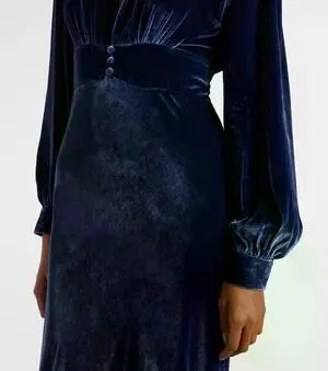 Rixo Emery Velvet Maxi Dress